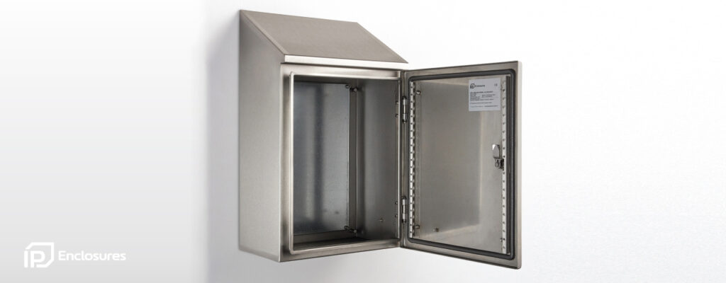 Stainless Steel Sloping Roof Electrical Enclosures - IP Enclosures